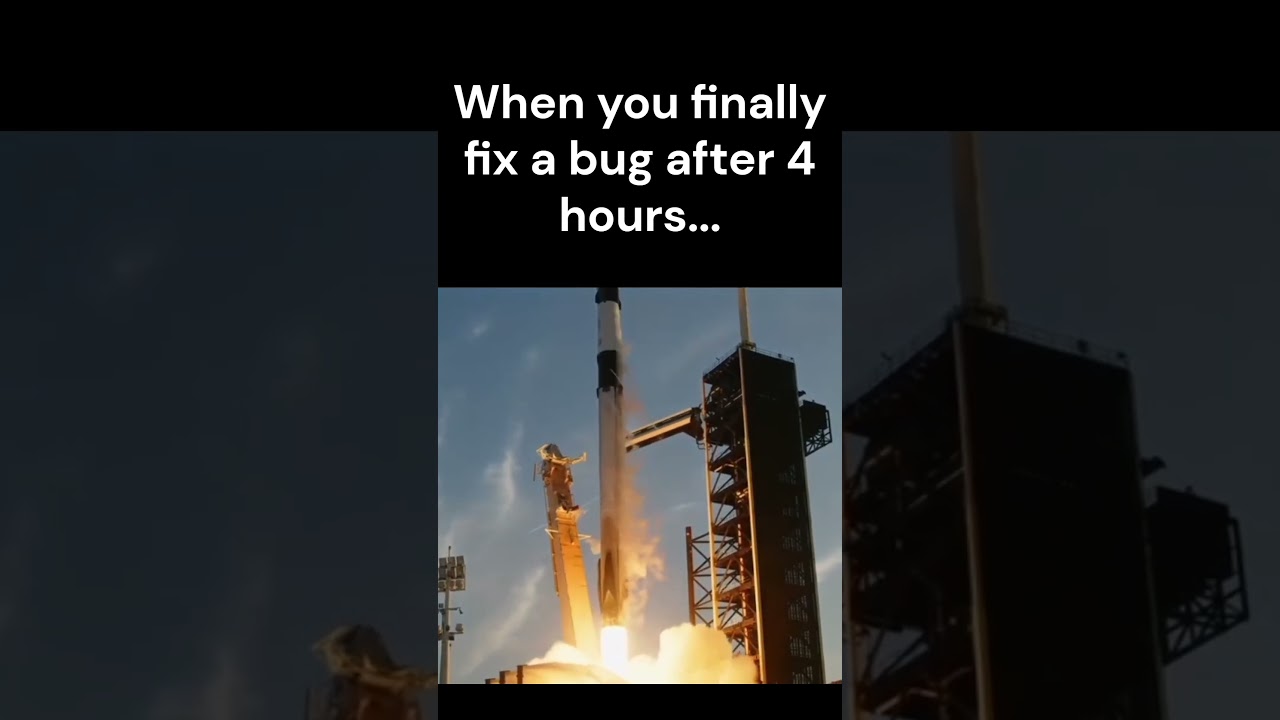 When you finally fix a bug after 4 hours