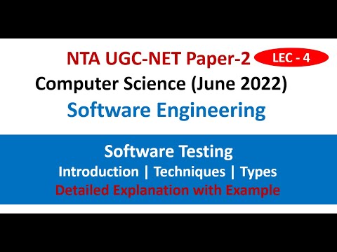 Testing Techniques Video Lecture - Crash Course for UGC NET Computer ...