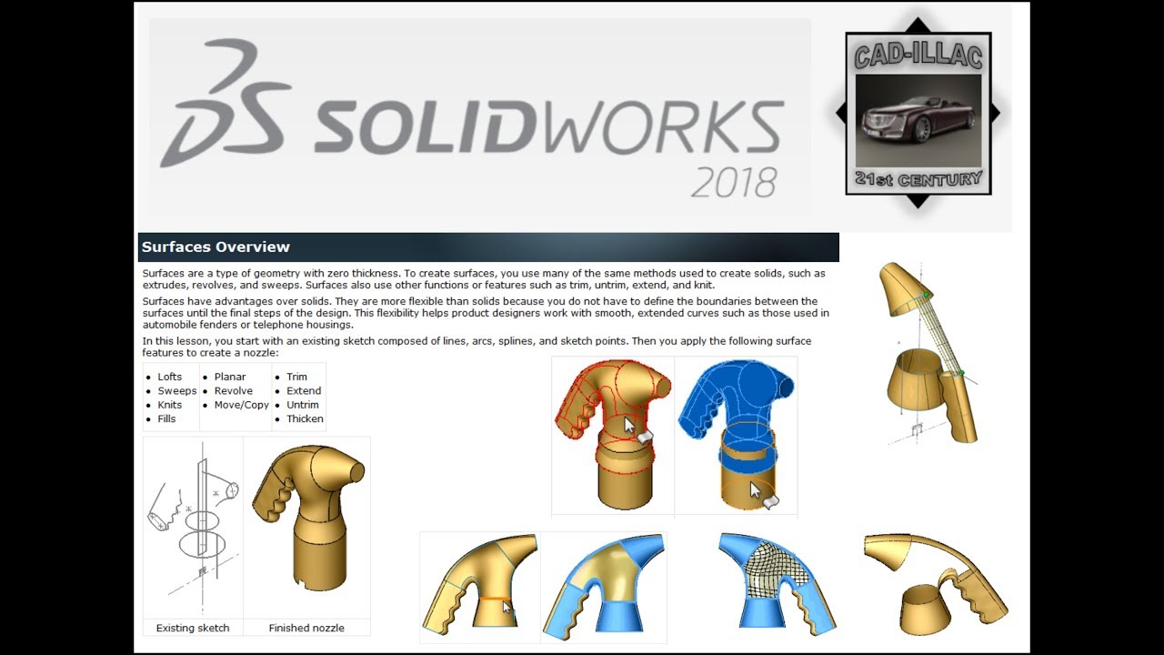 Surfaces - Basic Techniques  - SOLIDWORKS 2018