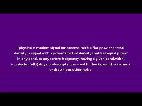 what is the meaning of white noise