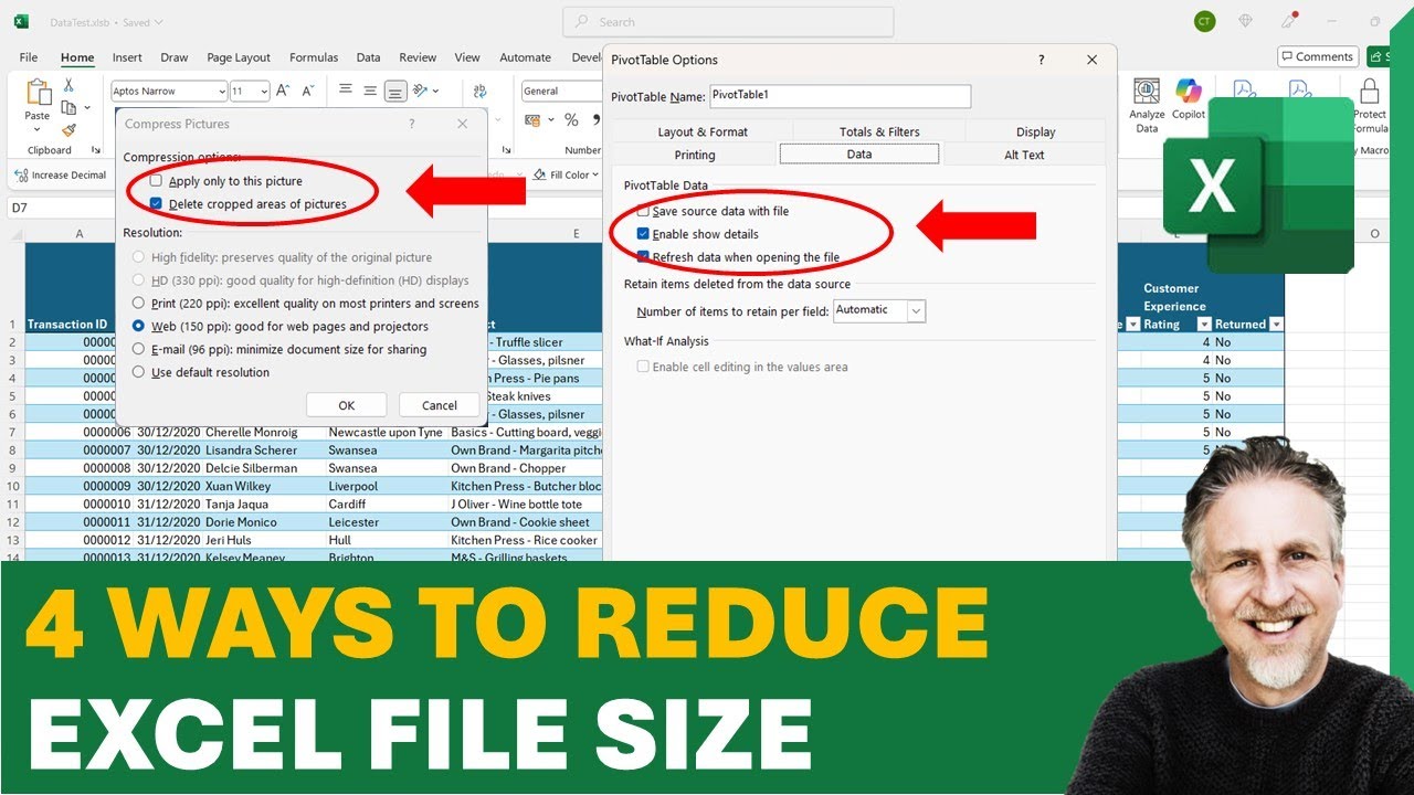 How to Reduce File Size of Excel | Compress Excel File