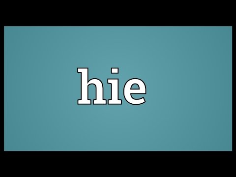 Hie Meaning
