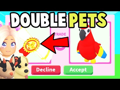 I traded DOUBLE PET EQUIPS in RICH Adopt Me Servers!
