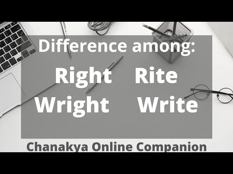 Right, Rite, Wright & Write || English With Prashansa ||