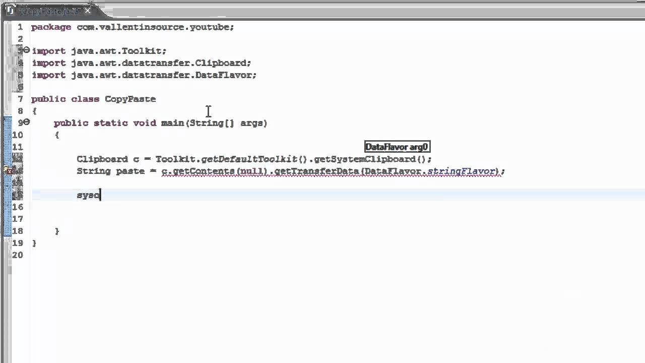 Java Tutorial - Get Text From Clipboard [60 Seconds]