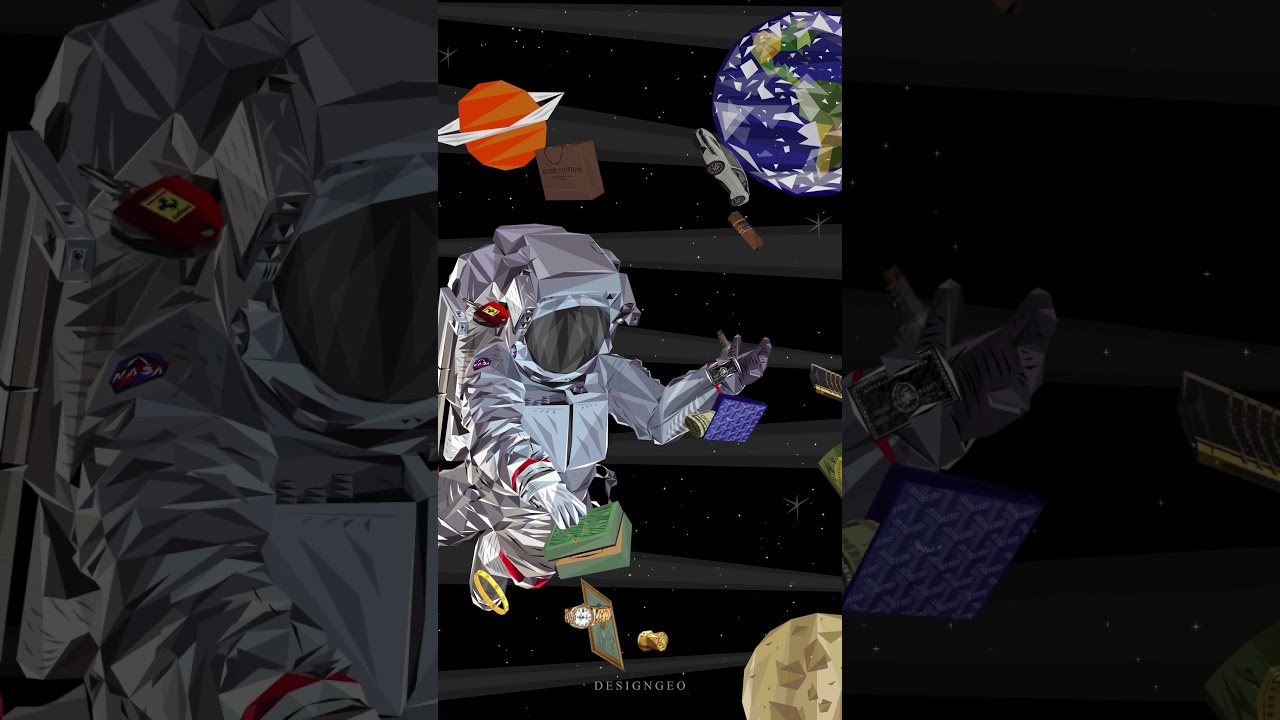 Galactic Opulent Expedition 👨🏼‍🚀🍾 Digital Animation