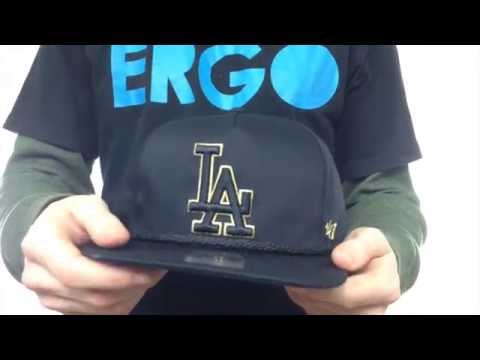 Dodgers 'MINE-SHAFT STRAPBACK' Black Hat by Twins 47 Brand