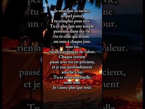 💕Tu es mon essentielle 💕 #lettre #amour #citation #message #vie #poeme