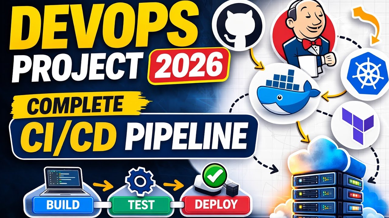 DevOps Project 2026 | Complete CI/CD Pipeline using GitHub, Jenkins & Docker (Step-by-Step Tutorial)