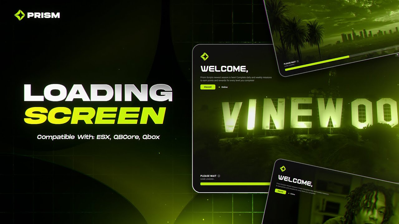 Loading Screen | Simple & Easy Config | FiveM Script [Standalone, ESX, QBox, QBCore] | Prism Scripts