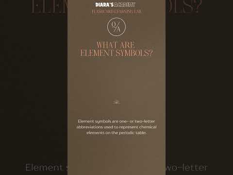 What are Element Symbols? @Diarasacademy
