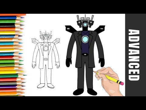 How to DRAW TITAN CAMERAMAN UPGRADED - Skibidi Toilet | Easy Tutorial for KIDS