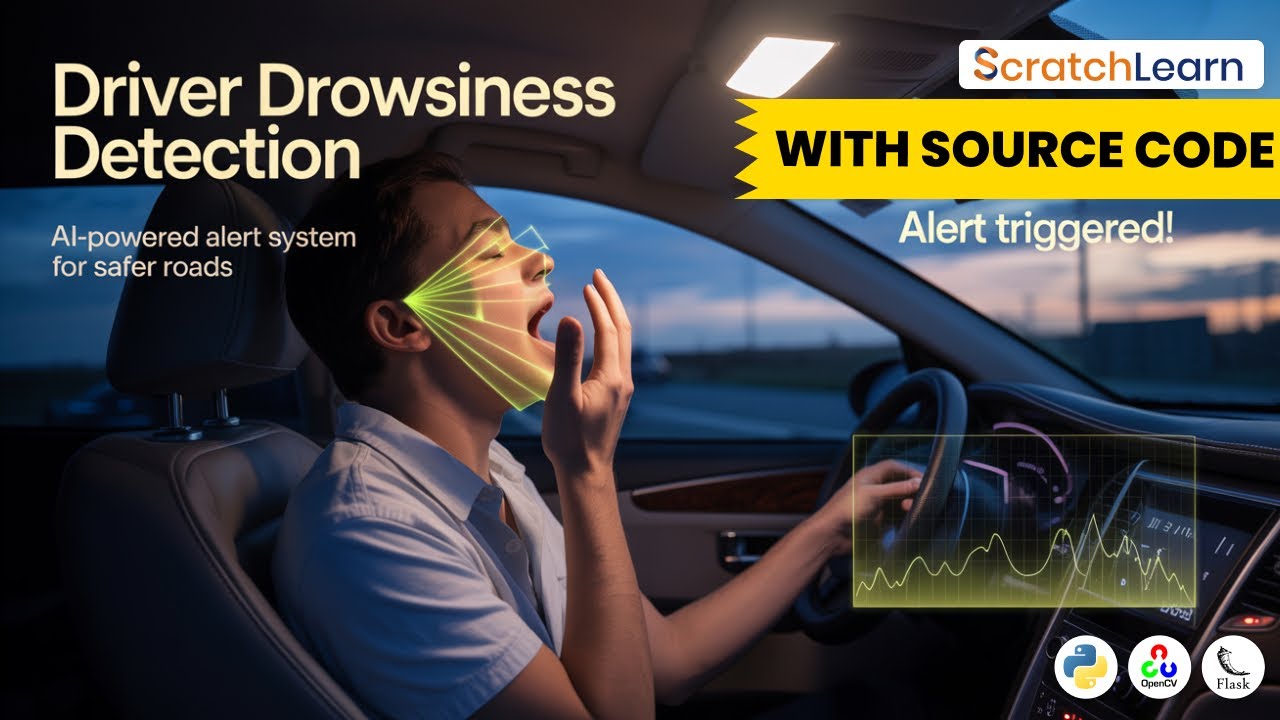 Driver Drowsiness Detection + Source Code | AI Python OpenCV Deep Learning Eye Tracking Project #ai