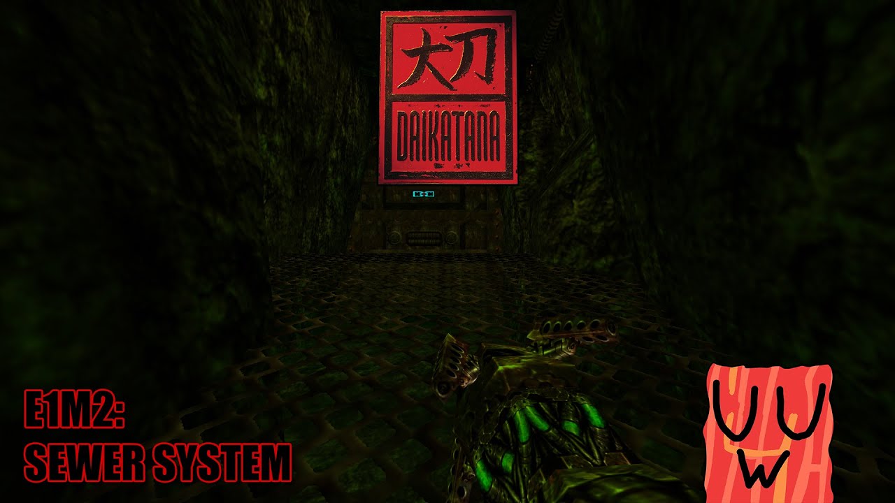 Daikatana - E1M2: Sewer System (Stream Playthrough)