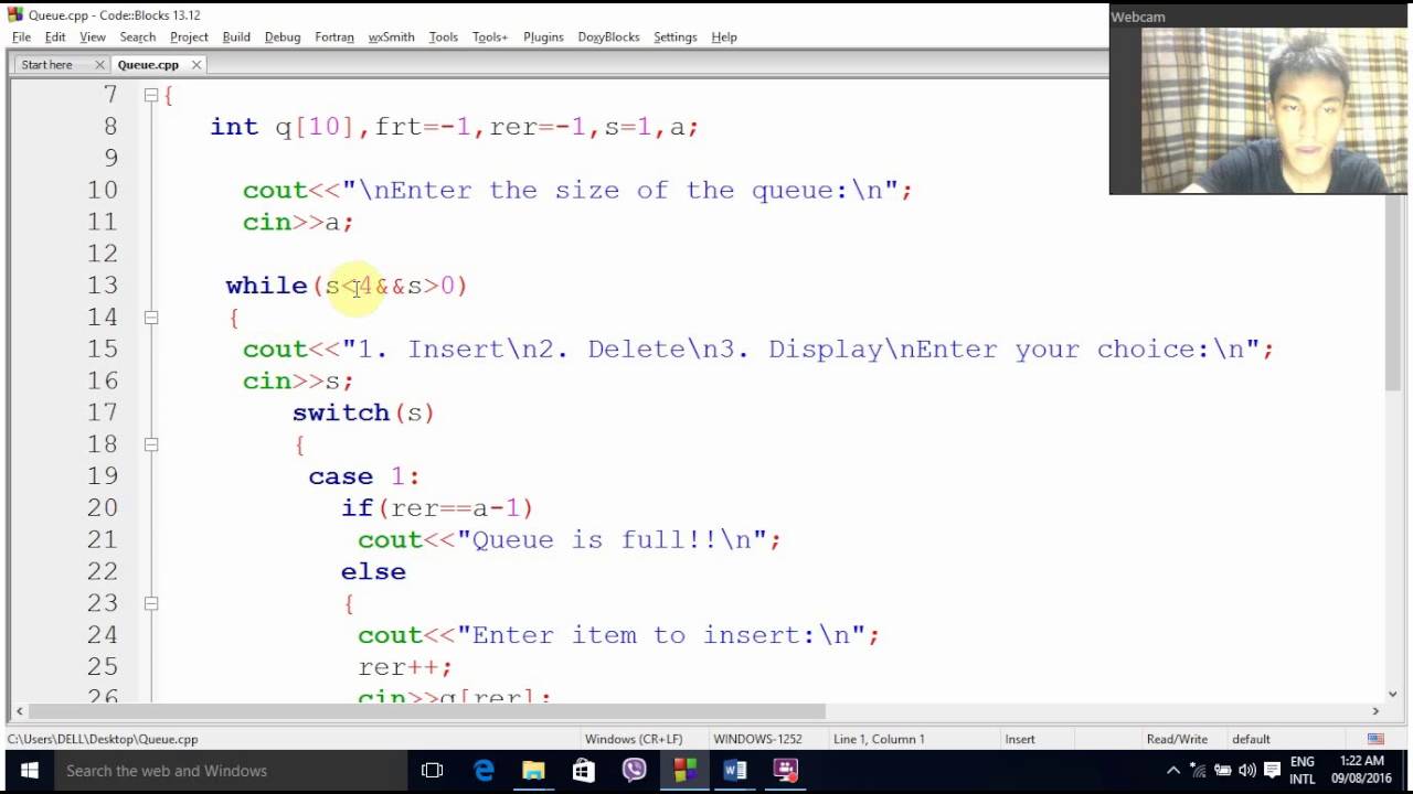 Exercise No. 3. Data Structures (Queue)