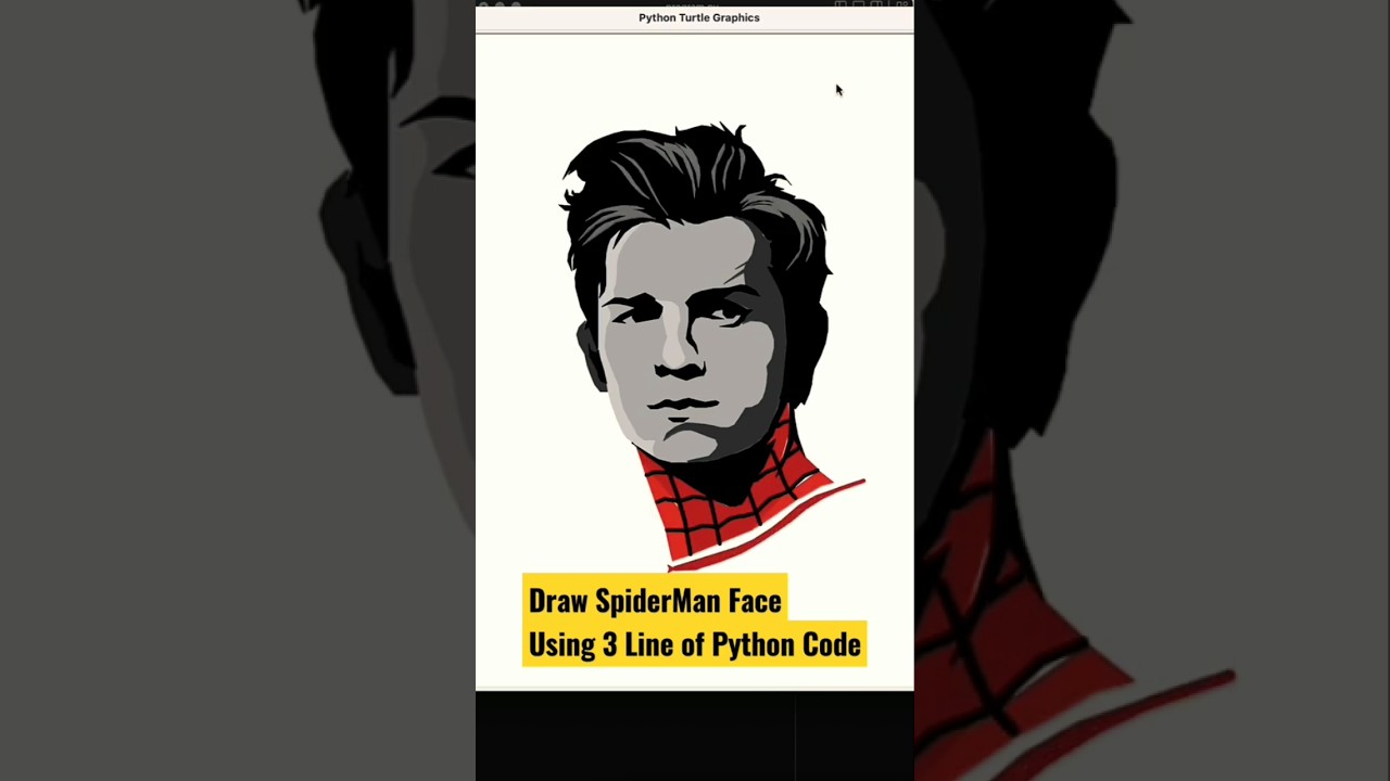 Drawing Spiderman by Python #coding #python #spiderman #avengers #marvel
