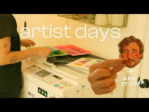 printing riso swatches, first week in the new studio, felt pins!! studio vlog 116