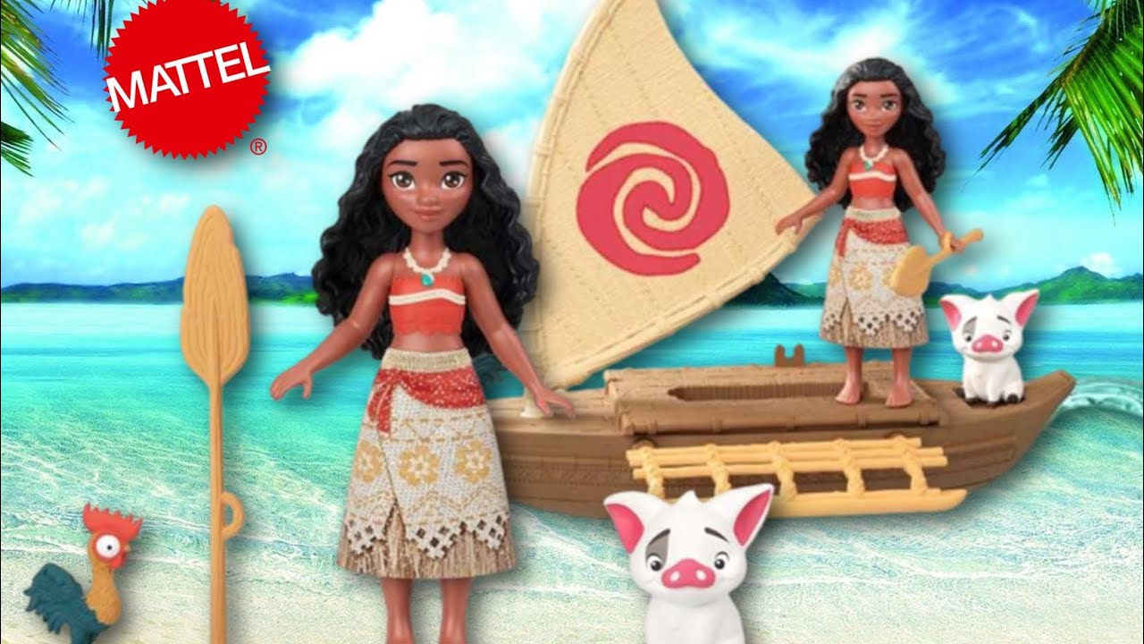 Moana 🌀🌊🛶 Boat Adventure Playset Unboxing / Review 🐬🐓