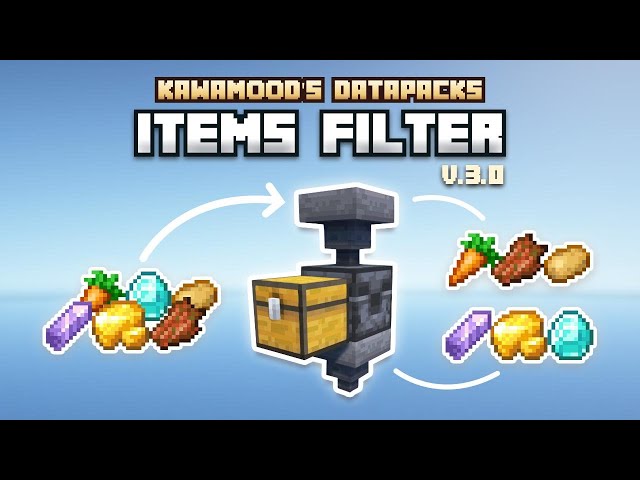 Items Filter - Create easy and auto sorting system! Minecraft Data Pack
