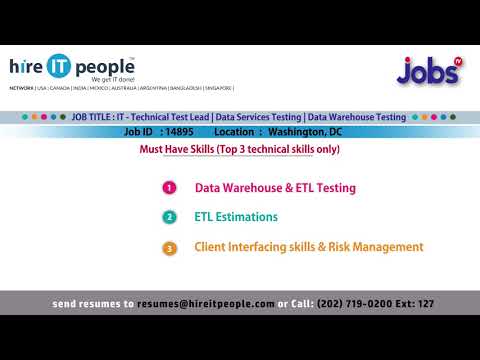 Data Warehouse Testing Jobs | Washington,DC