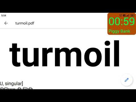 turmoil meaning in Hindi