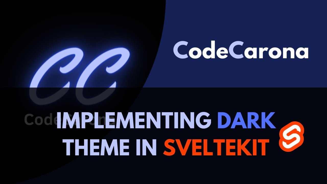 Implementing Dark Themes in SvelteKit with TailwindCSS for beginners