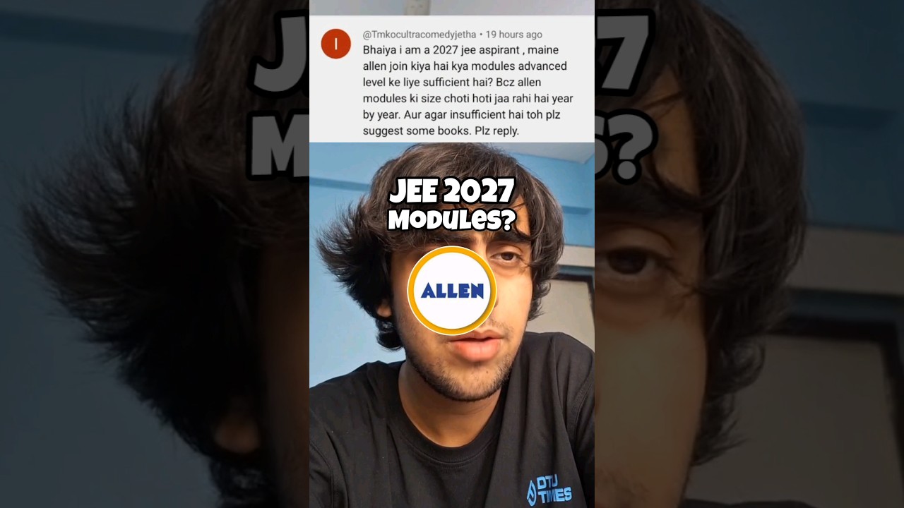 Allen Modules for JEE 2027⁉️#jee#jee2026#jee2027#jeemains#jeewallah#iit#pw#shorts#allen#dtu