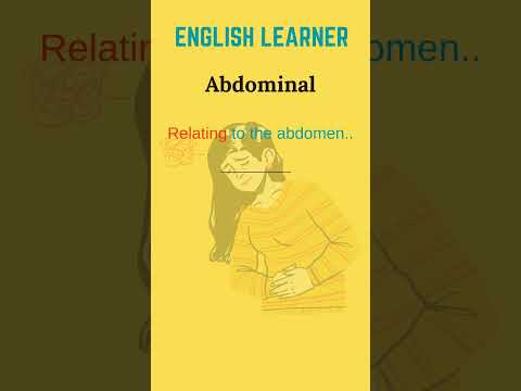 English Word - Abdominal - Meaning With An Example #englishwords #english #abdominal
