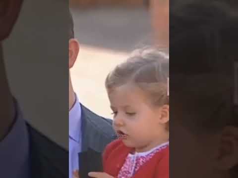 Princess Leonor and Infanta Sofia are so cute when they were little💖#princessleonor #shorts