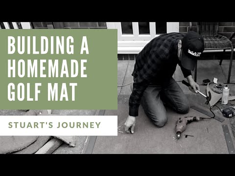 How to Build a Homemade Golf Mat at Home with Carpet and an Old Desk - Stuart's Journey