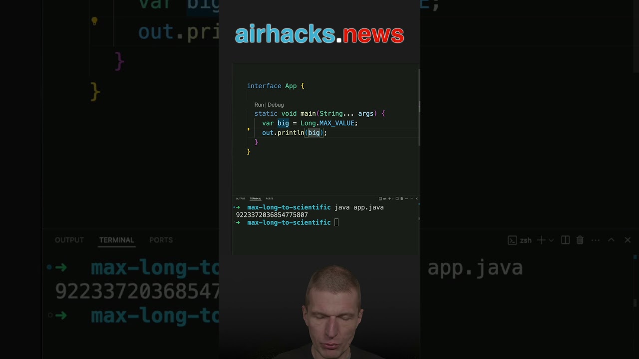 Casting Long to Double For Size Estimation #java #shorts #coding #airhacks