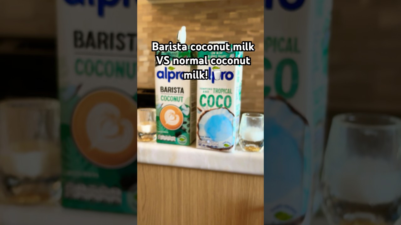 Barista coconut milk VS normal coconut milk! #shorts #ytshorts #youtubeshorts #youtube #subscribe