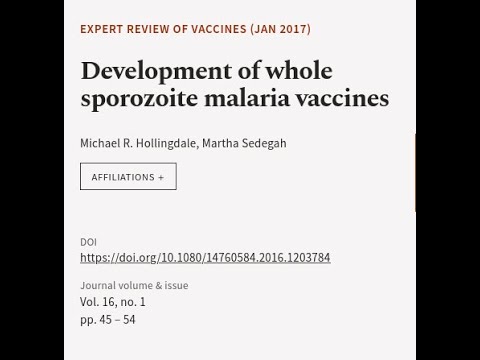 Development of whole sporozoite malaria vaccines | RTCL.TV