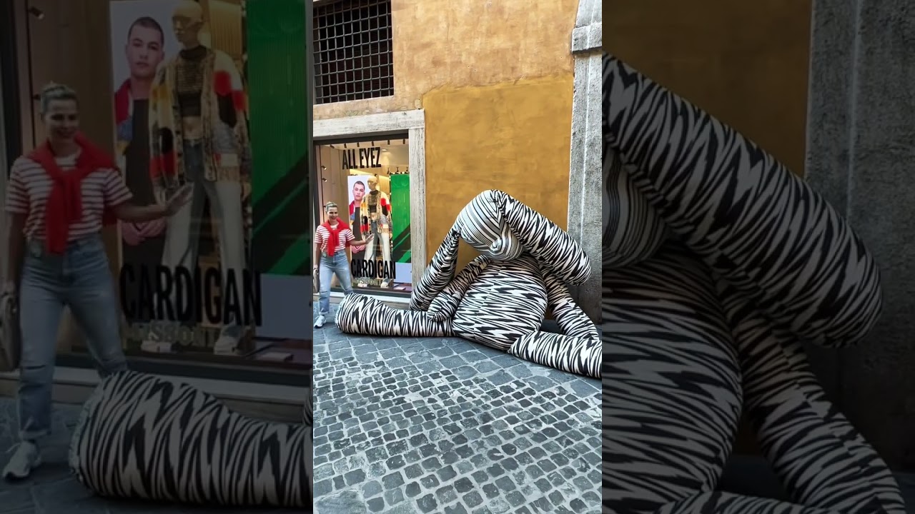 Giant bunny in the heart of ROME #travel #italy #rome #missoni