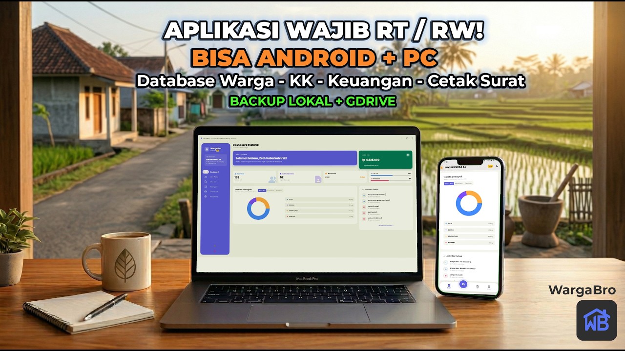 Aplikasi Data Warga Bisa di HP & PC | Praktis untuk RT/RW - GRATIS DEMO