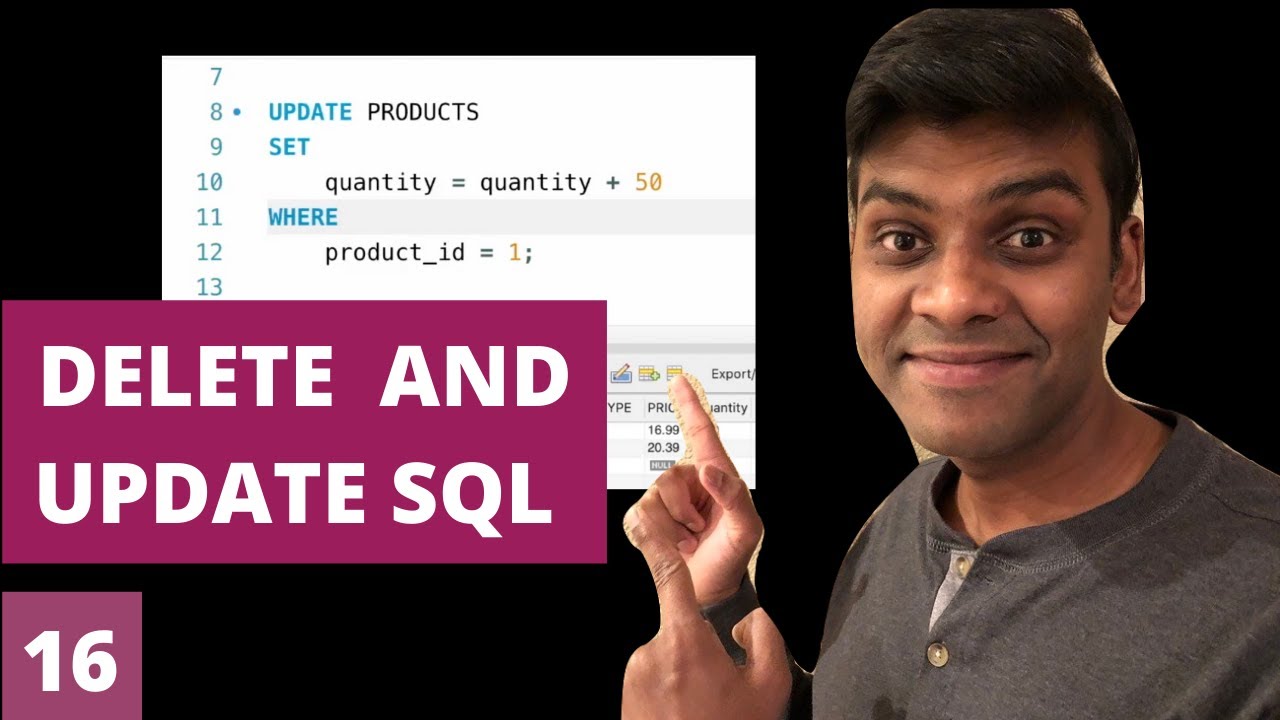 MySQL Tutorial - DML - update and delete statements