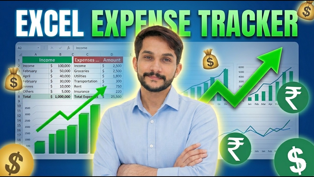 Excel Expense Tracker Dashboard 📊 | Track Your Expenses Smartly in Excel 💰
