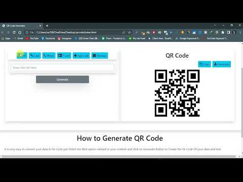 Course Demo For QR Code Generator using Javascript for Web and App