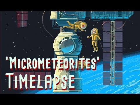 Pixel Art Scene #42: 'Micrometeorites' Timelapse