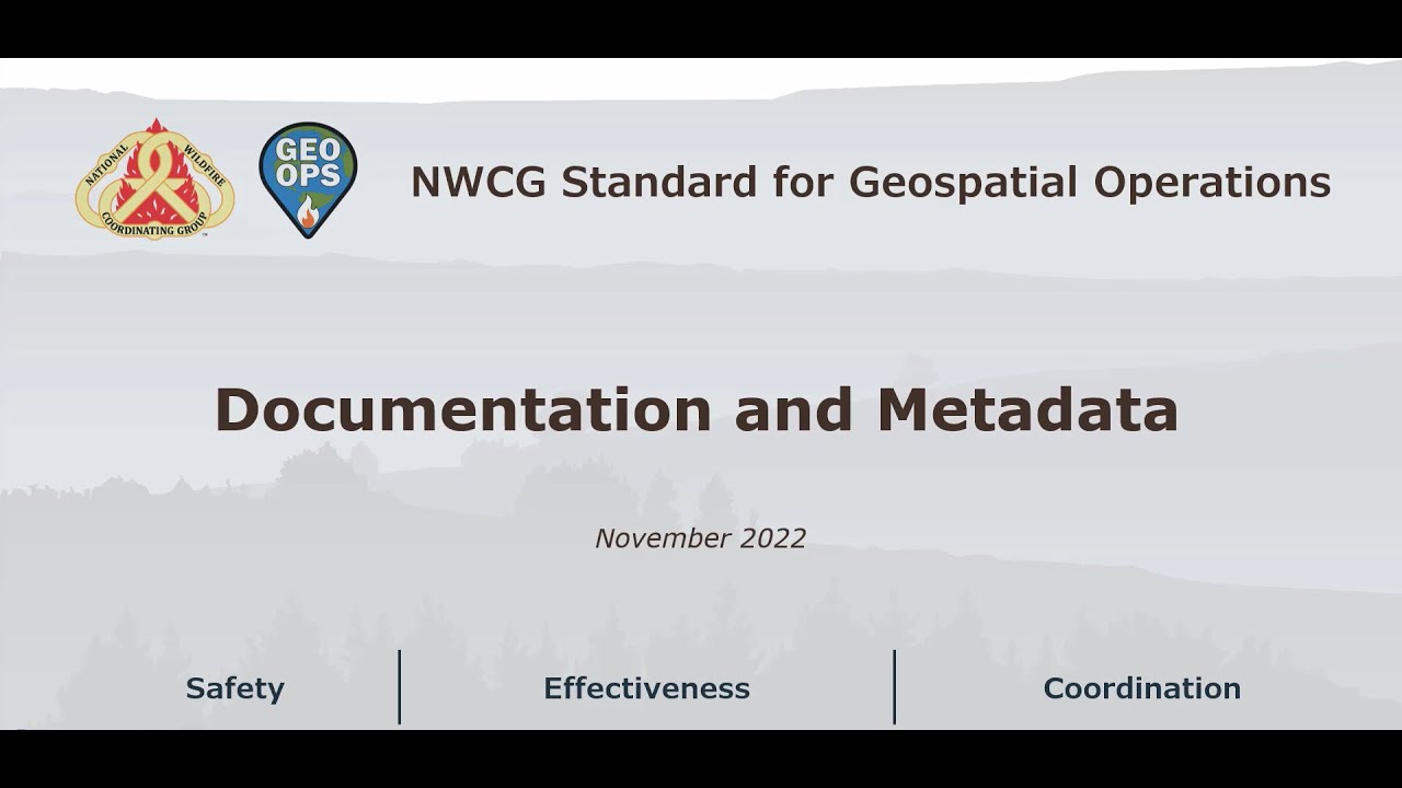 GeoOps - Documentation and Metadata