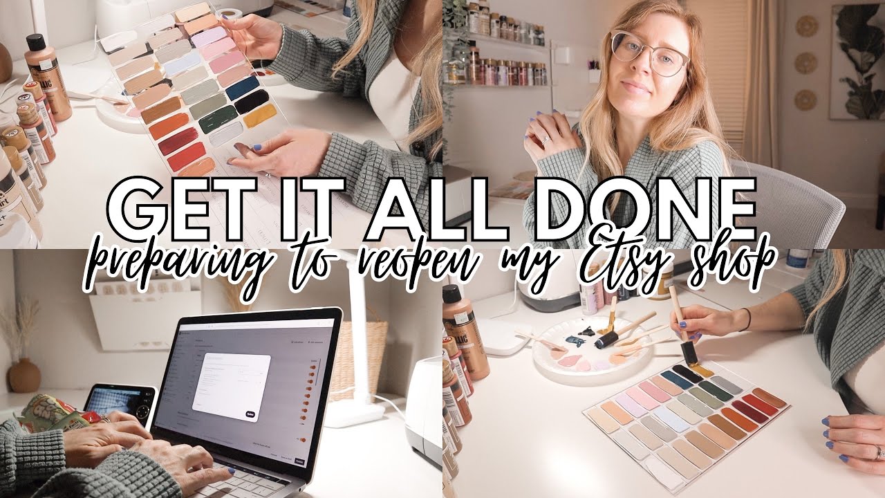 REOPENING MY ETSY SHOP + HOW TO MAKE AN ACRYLIC COLOR CHART!