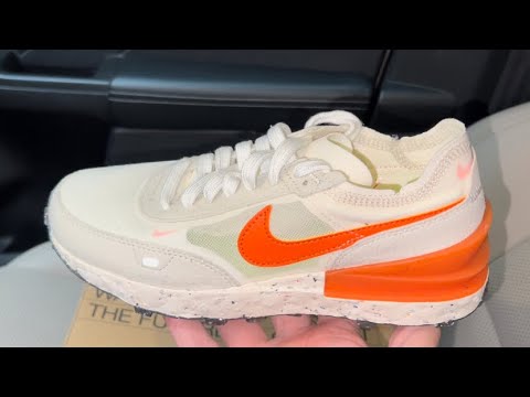Nike Waffle One Crater SE NN Pale Ivory Orange Womens Shoes