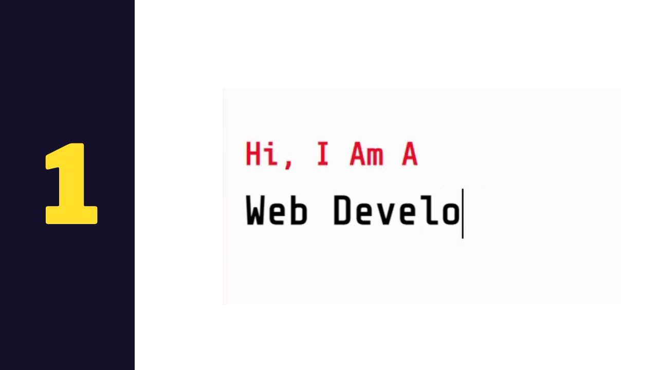 How To Create Typewriter Effect Using HTML, CSS & JavaScript - Part 1