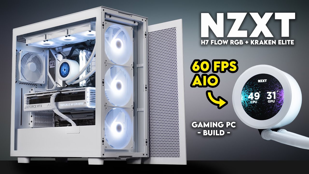 Vỏ máy tính NZXT H7 Flow RGB all white (Mid Tower/Màu Trắng)