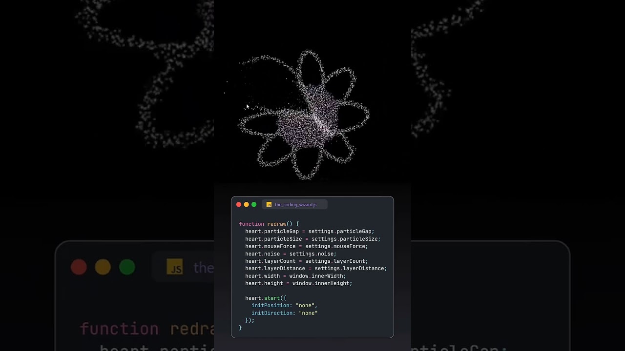 Flower Animation particles 😱😱😱😱 code #coding #pythonanddjangofullstackwebdeveloper #webdesign