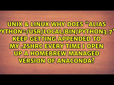 Why does "alias python=/usr/local/bin/python3.7" keep getting appended to my .zshrc every time I...