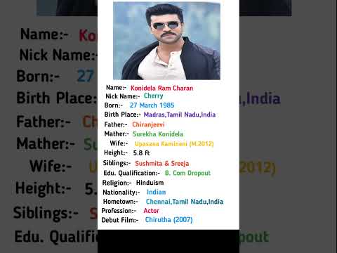 Ram Charan Biography||#shortsvideo #youtubeshorts