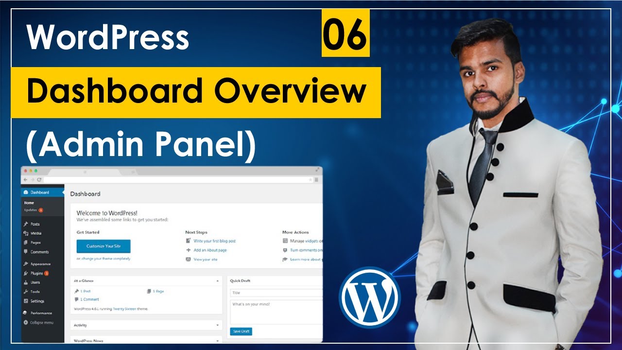 WordPress Admin Panel Dashboard Overview in Urdu/Hindi | WordPress Dashboard Overview