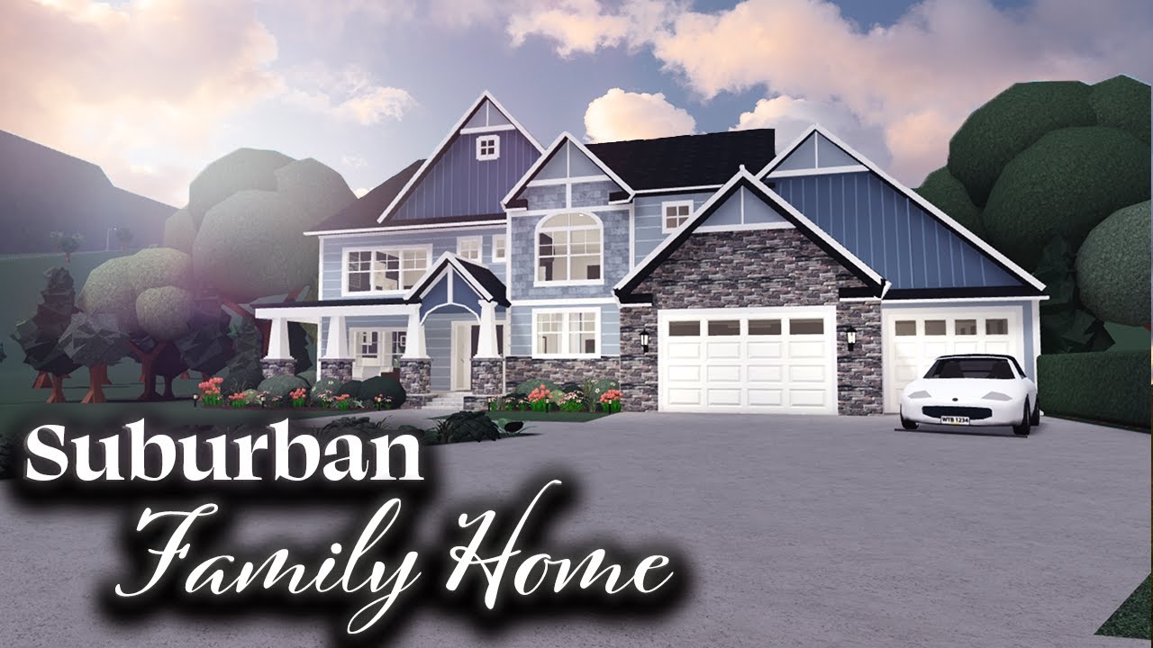 Bloxburg Speedbuild: Semi Realistic Suburban Family Home