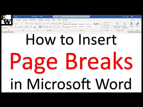 How to Insert Page Breaks in Microsoft Word (PC & Mac)